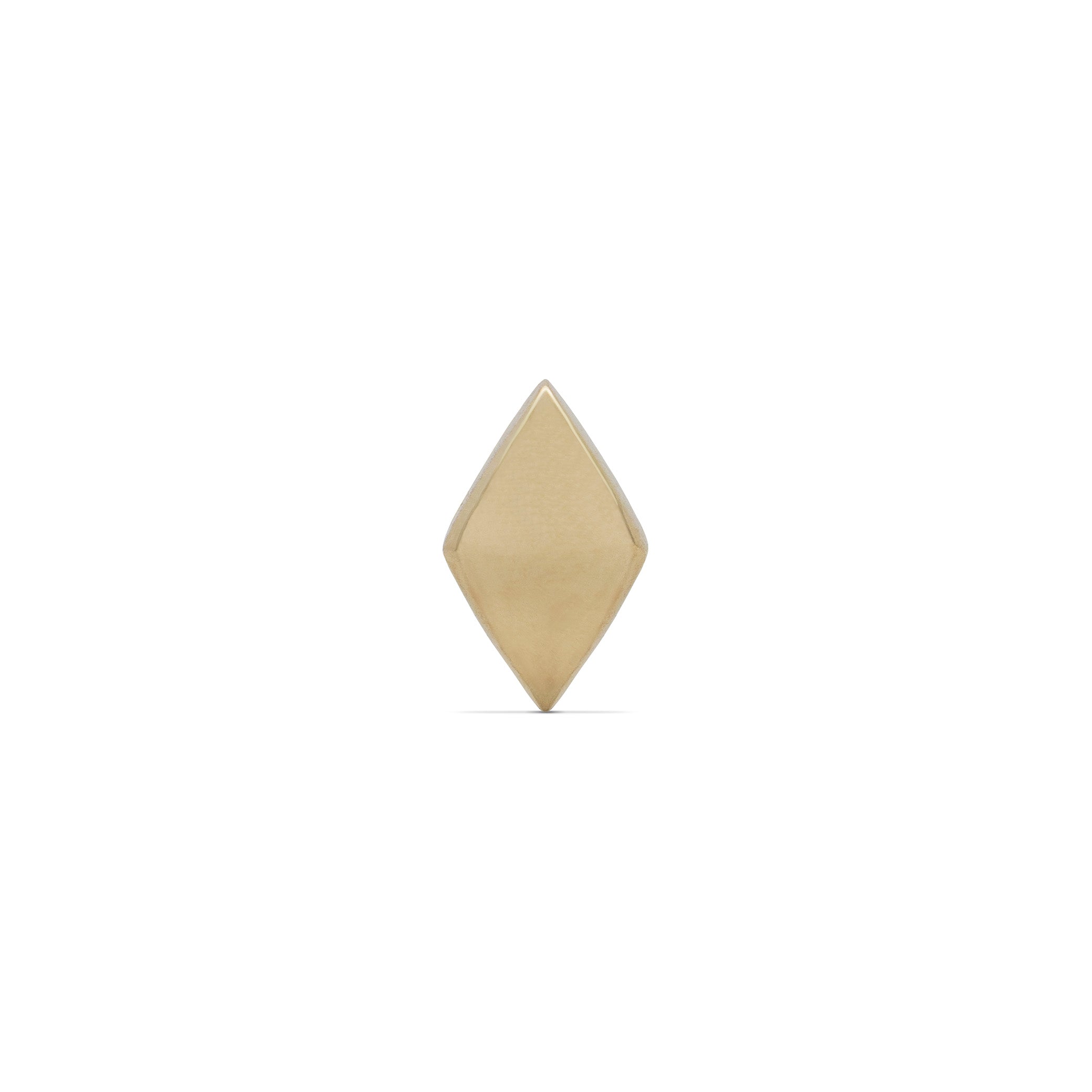 19g Diamond Shaped Flat Back Stud in Solid Gold Dita – Valensole Jewelry